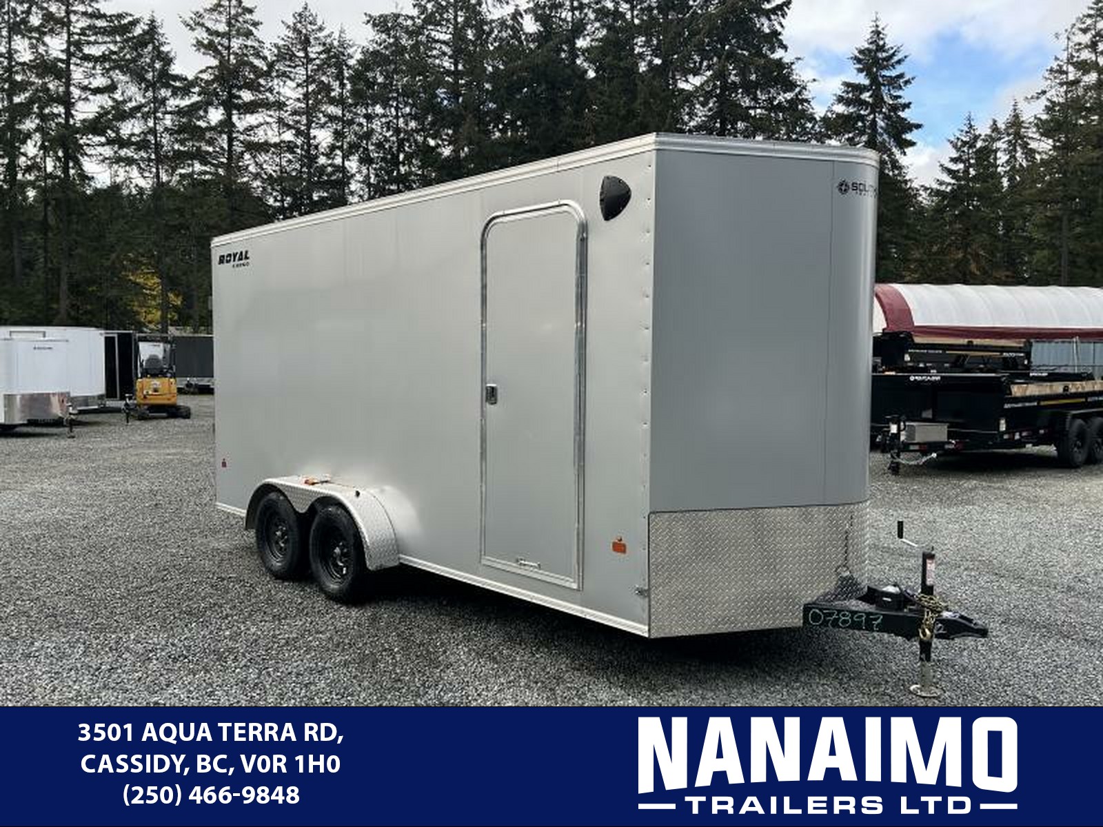 2025 Royal Cargo 7X16+V 7700LB GVW RAMP DOOR 86" INTERIOR - Nanaimo Trailers - Dump, Cargo ...